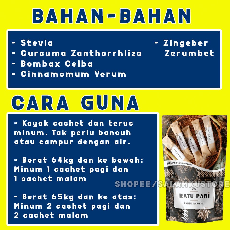 JUS RATU PARI ORIGINAL HQ - Minuman Herba Tradisional Berkualiti Tinggi ...