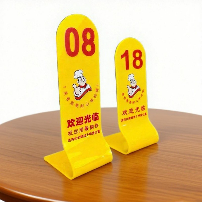 5Pcs Table Number Stand Acrylic Restaurant Number Card Seat Signs Table ...