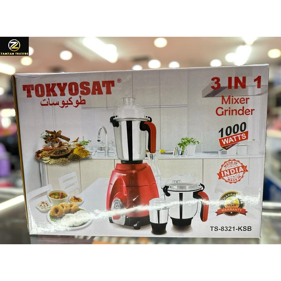 TOKYOSAT TS-8321-KSB blender heavy duty 1000W Mixer Grinder 3 in 1 ...