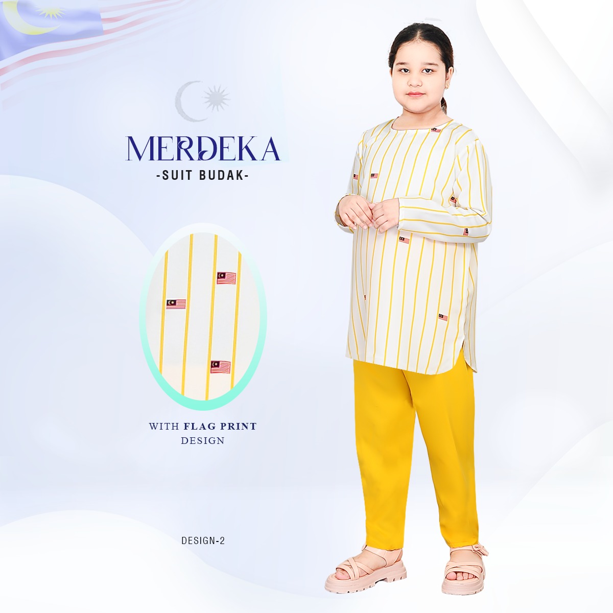 🎀NEW ARRIVAL 2025 🎀 Merdeka Suit for Budak with flag print by Naila ...
