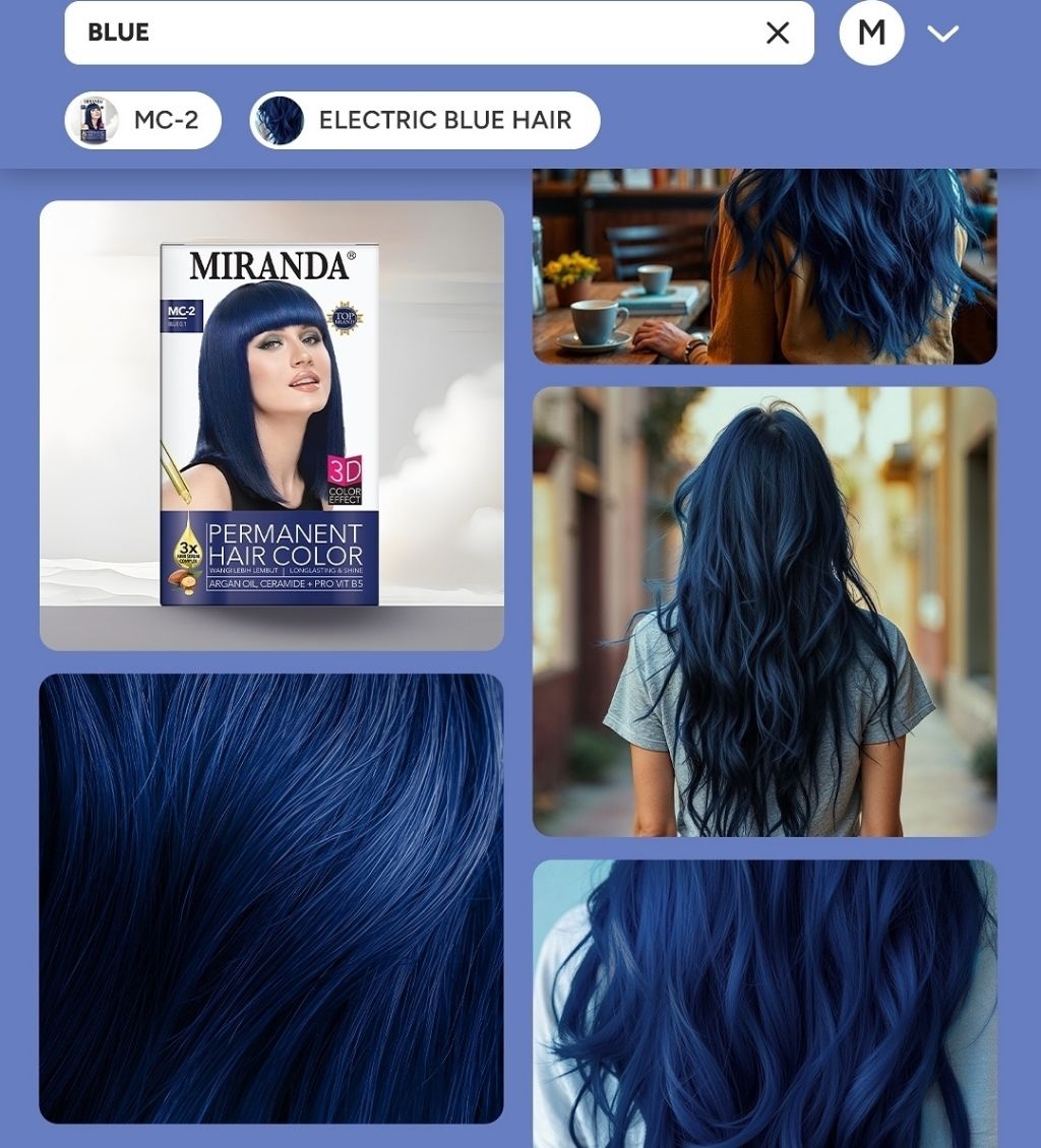 MIRANDA HAIR COLOR MC-2 BLUE 30ml | Shopee Malaysia