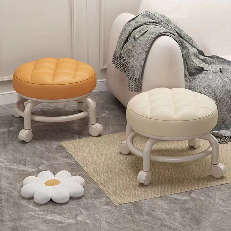 【Seeking】Swivel Low Stool Children Chair With Wheels Small Stool Pulley ...