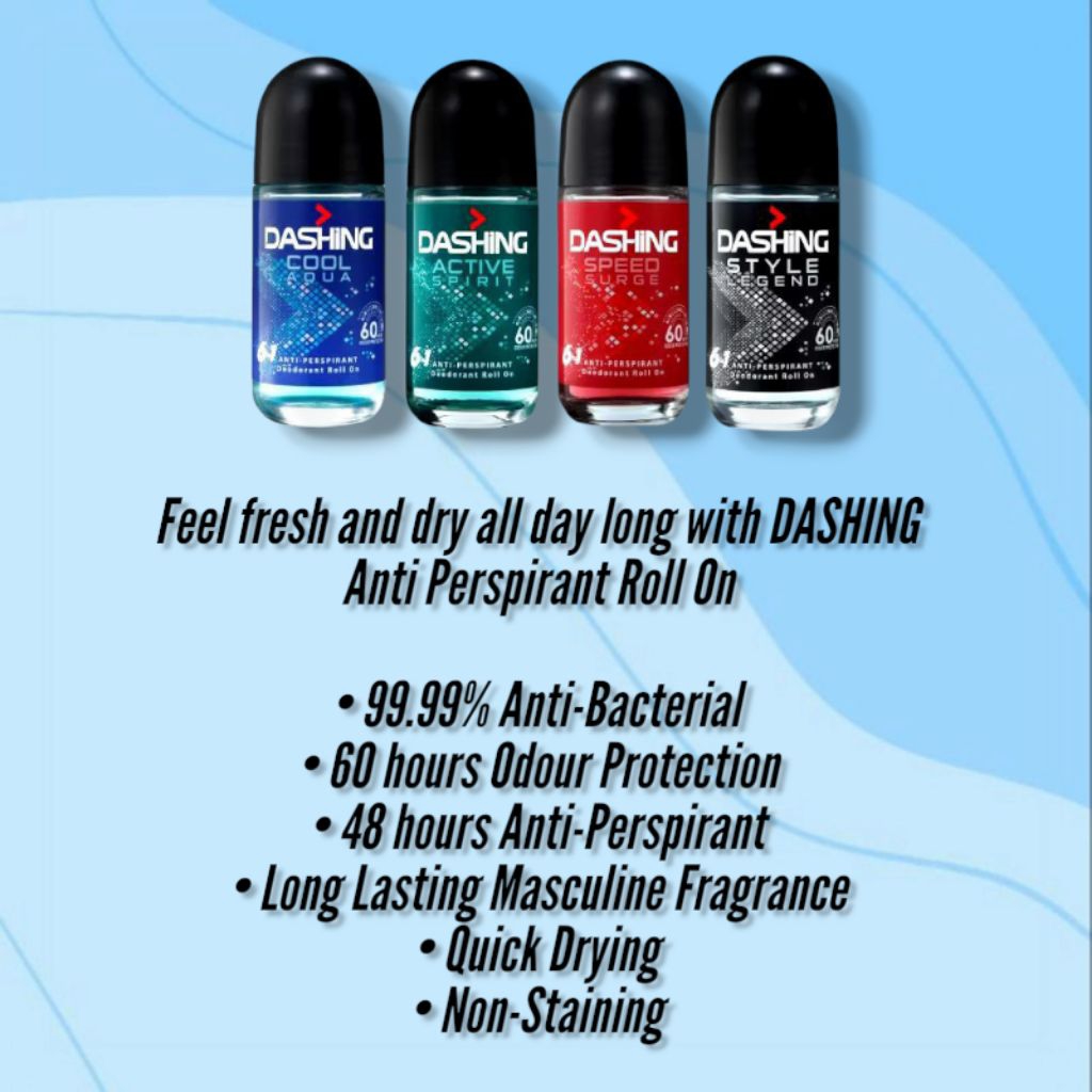 DASHING ANTI PERSPIRANT DEODORANT ROLL ON | ANTIBACTERIAL | ANTI ODOUR ...