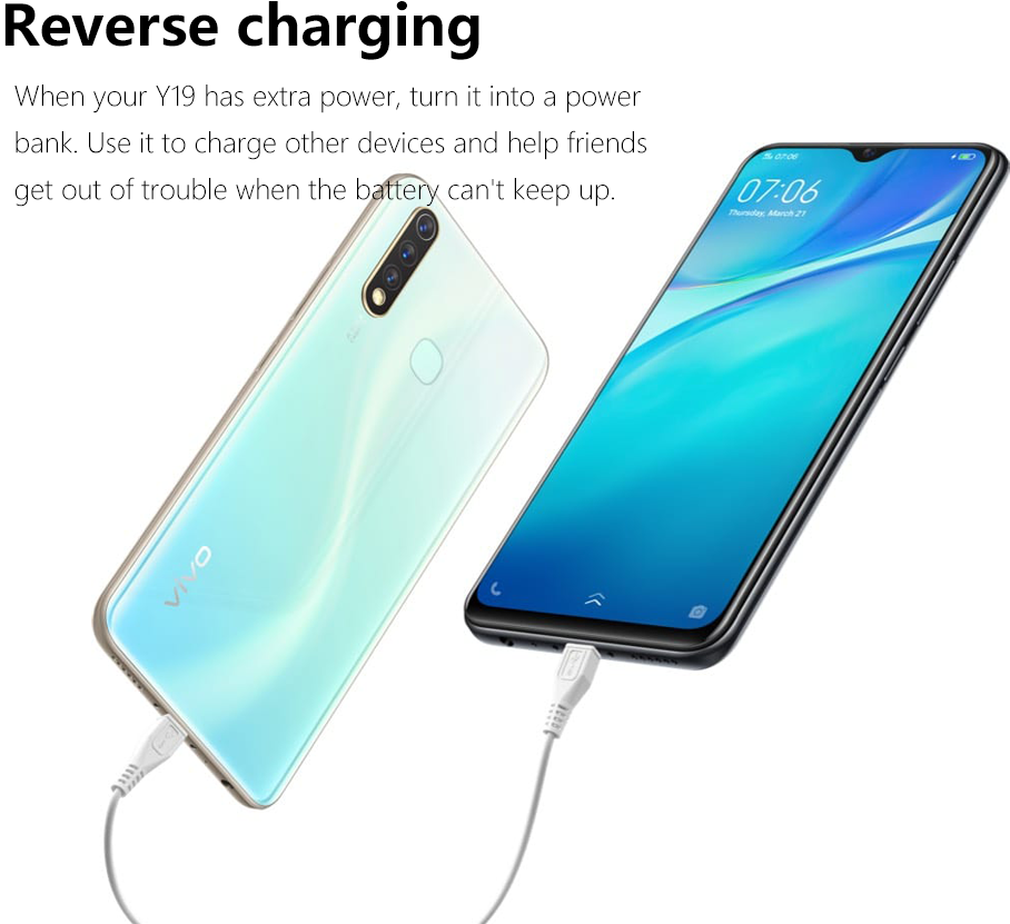 vivo y19 Work Mobile SmartPhones 8GB RAM +256GB ROM 6.5 Inch 4G LTE -1 ...