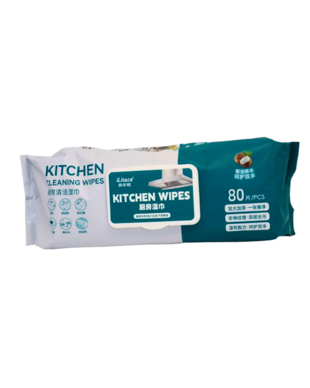 Kitchen Cleaning Wet Wipes (80 Sheets) – Oil & Grease Removal ...
