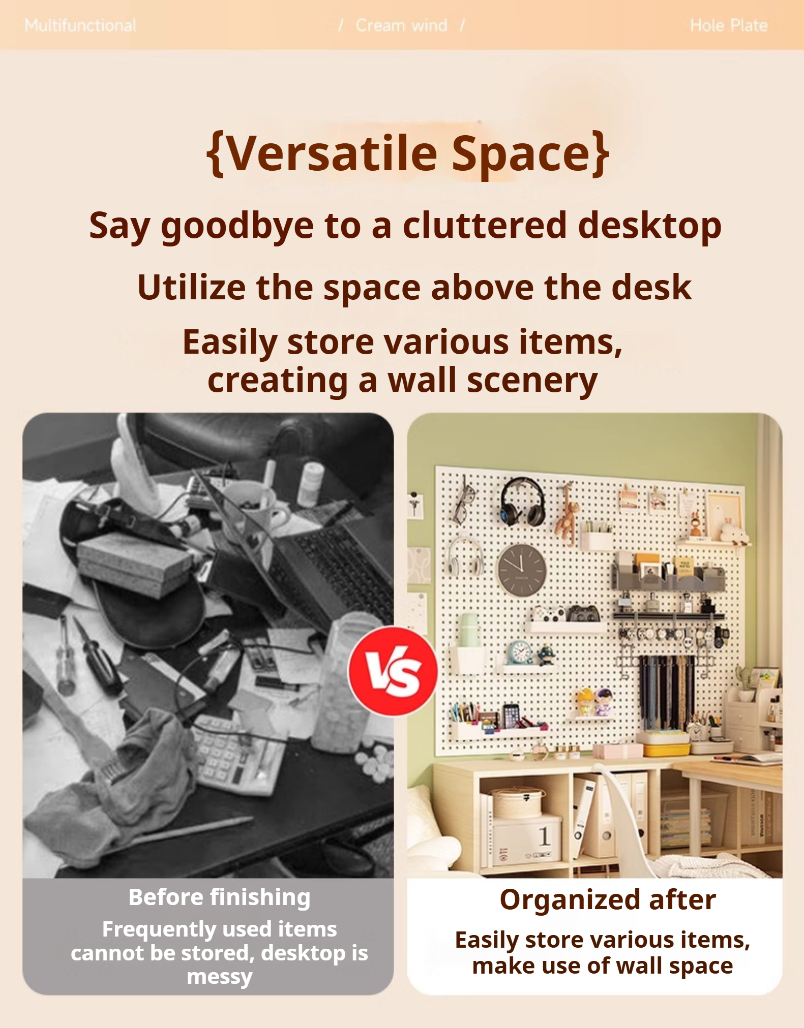 Pegboard Perforated Display Board DIY Rack Display Board Wall Hanging ...
