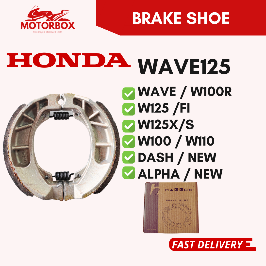 HONDA WAVE 125 BRAKE SHOES - W125 FI ULTIMO W125X W125S W100R DASH ...