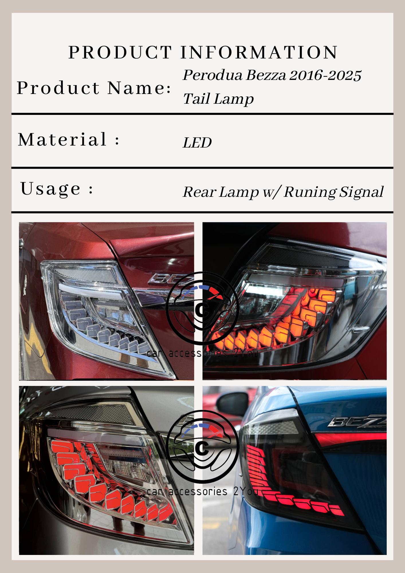 Perodua Bezza 2016-2025 V3 Dynamic Led Tail Lamp Taillamp Taillight ...
