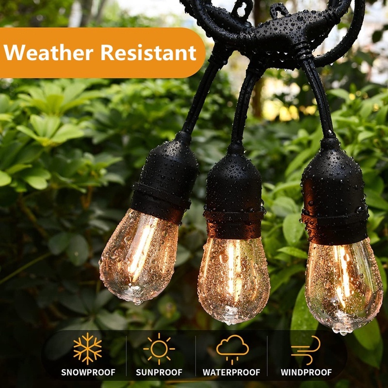 Solar String Lights S14 - IP65 Waterproof, LED Fairy Lights for Indoor ...