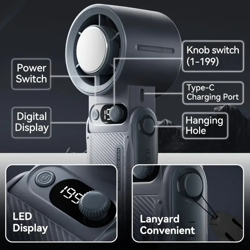 Skyblue 199 Speed Portable Mini Turbo Fan Cooler with Cooling Kipas ...