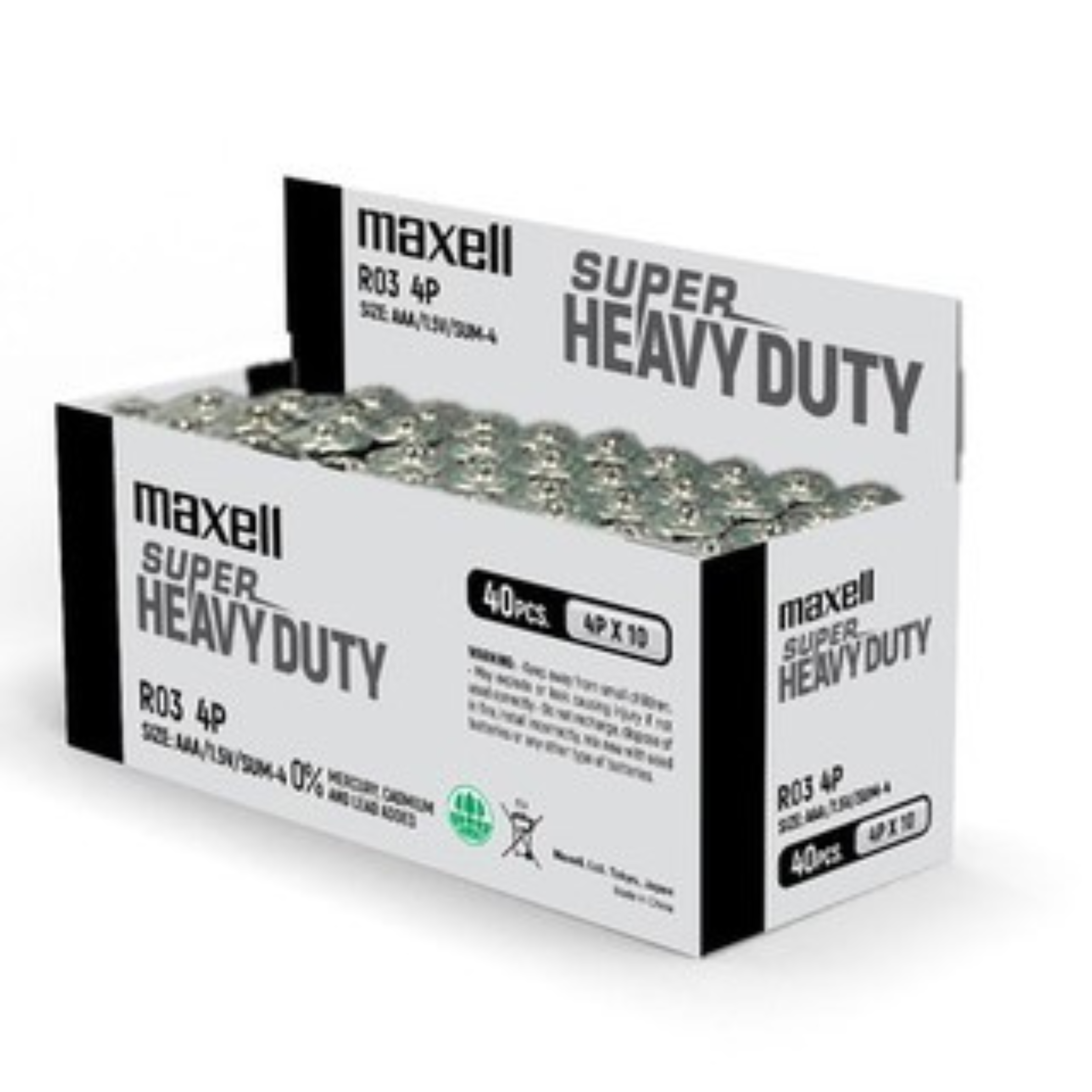 MAXELL Super Heavy Duty AAA R03 4P 40pcs | MAXELL tugas super berat AAA ...