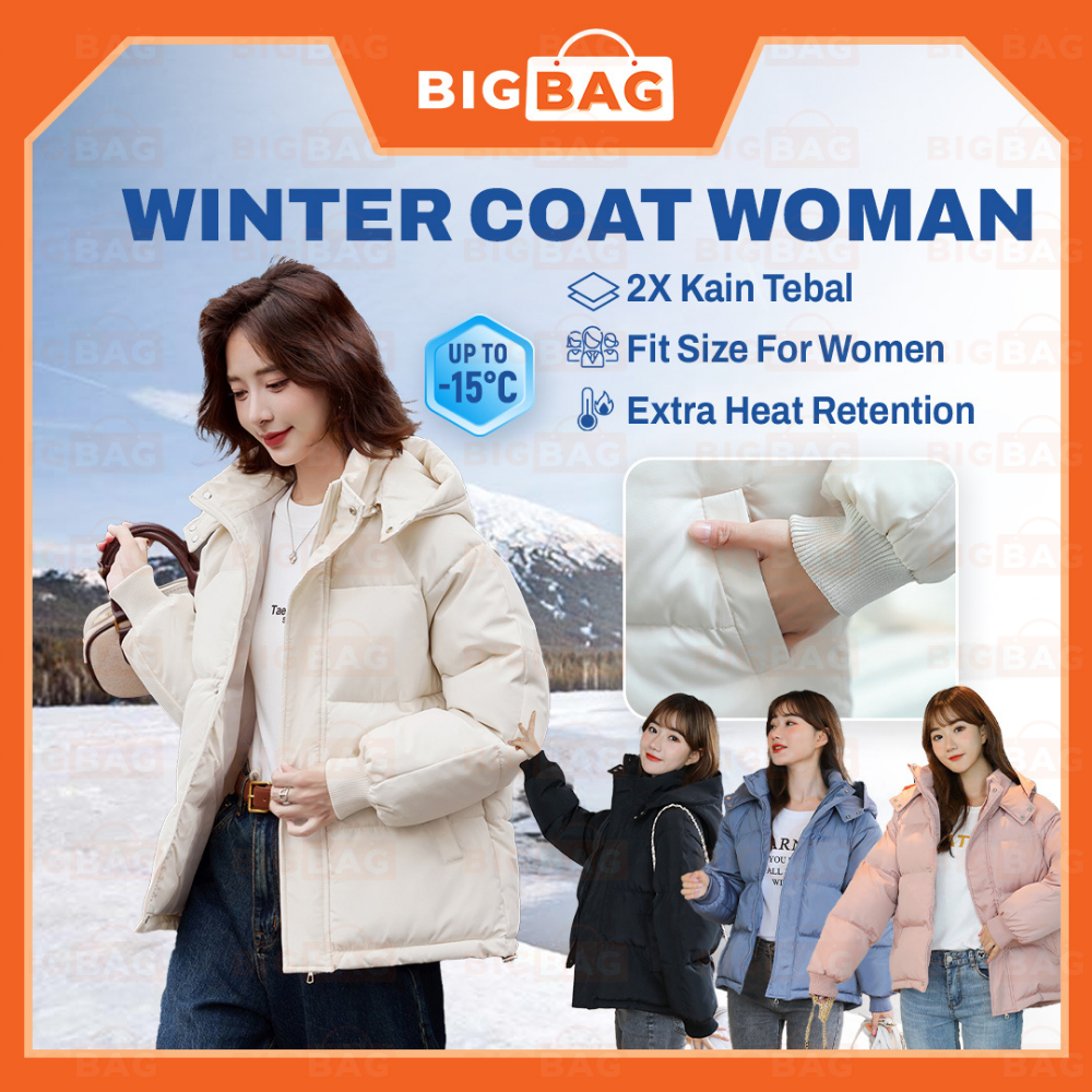 Winter Coat Woman Baju Sejuk Perempuan Winter Jacket Woman Korean Style ...