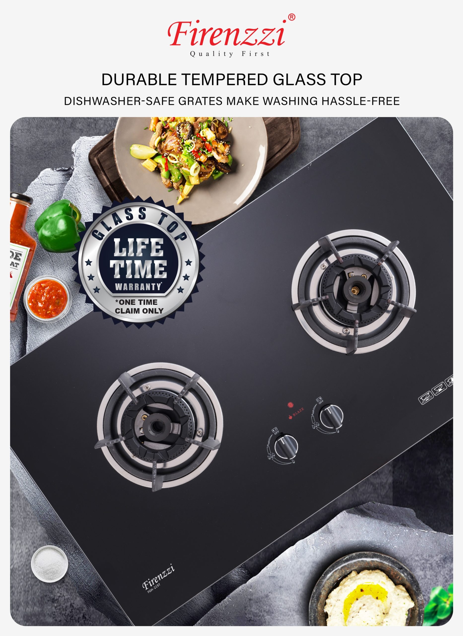 [FREE BASIC INSTALL] Firenzzi FGH-2197 Gas Hob | 2-Burner Tempered ...