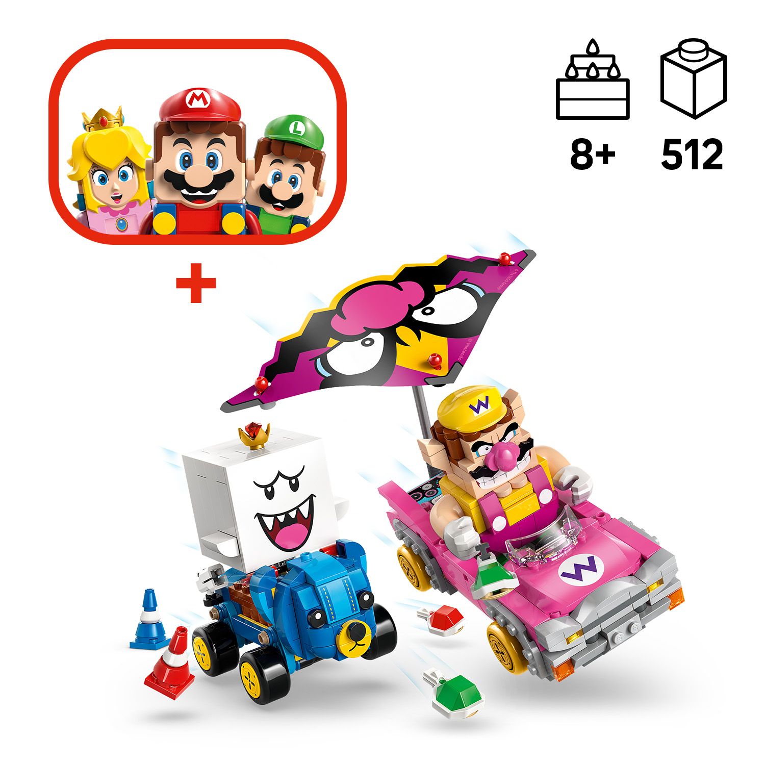 LEGO Super Mario 72038 Mario Kart – Wario & King Boo (512 Pieces ...