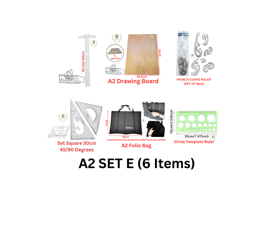 A2 Lukisan Kejuruteraan Set Technical Drawing Set Student Mekanikal ...