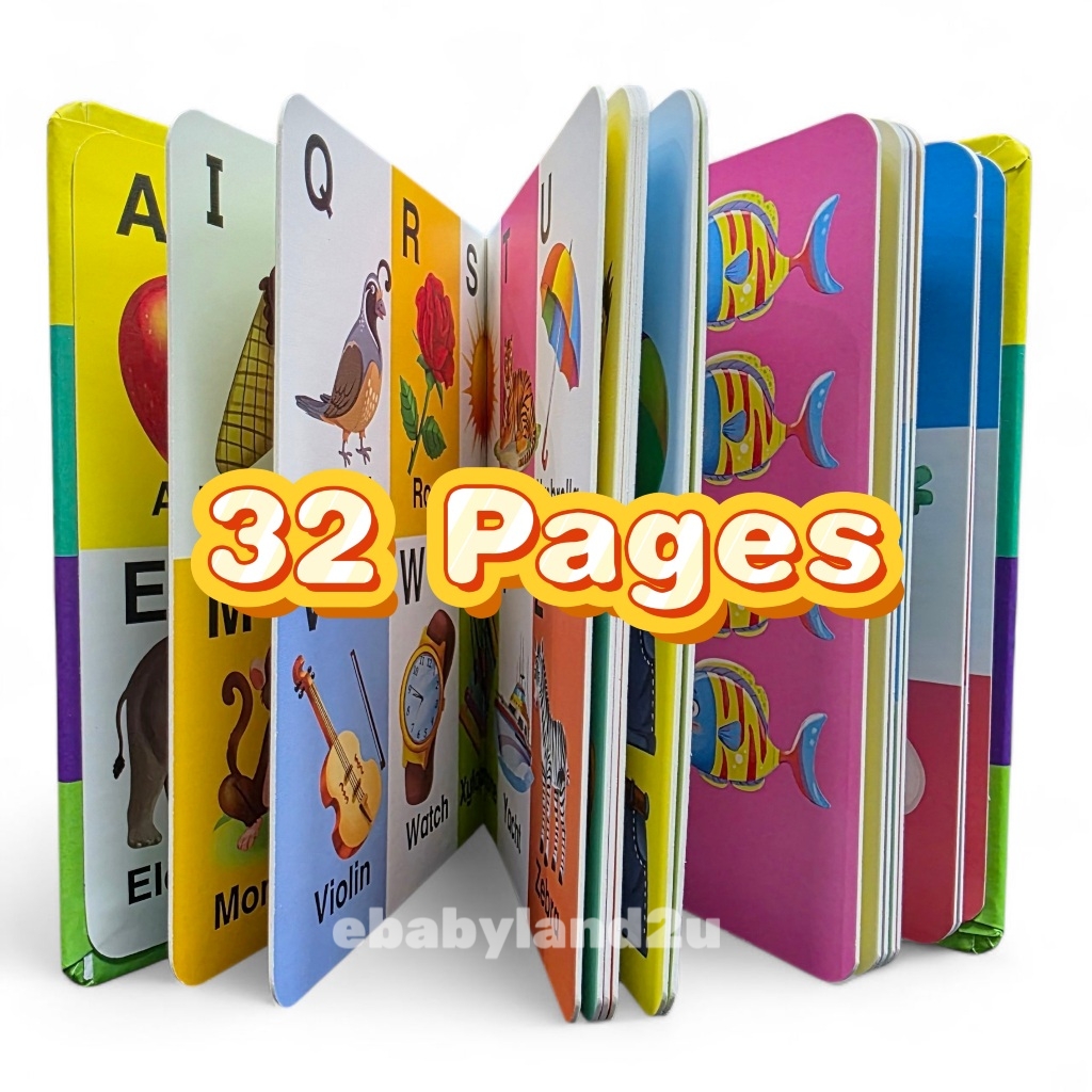 MINI Toddler Baby Board Book Let's Learn 128 Animals ABC 123 My Body ...