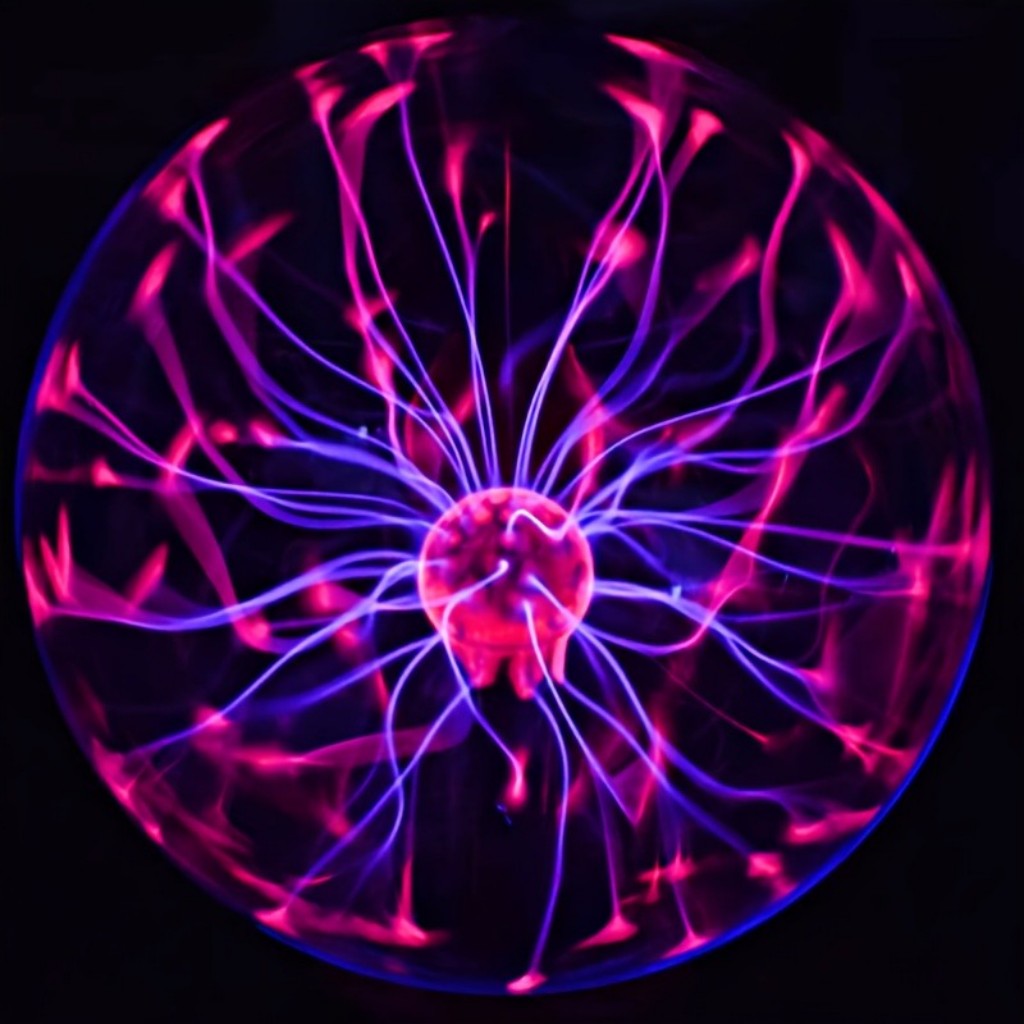 Magic Plasma Ball Lamp | Touch-Activated Nebula Night Light with 7 Lightning Effects (USB ...