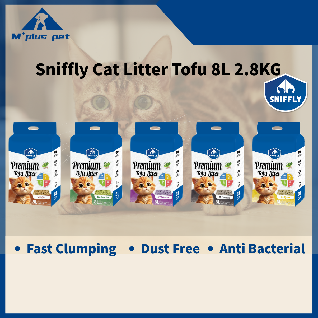 Sniffly Cat Litter Tofu 8L 2.8KG/Pasir Kucing Tofu 2.8kg | Shopee Malaysia