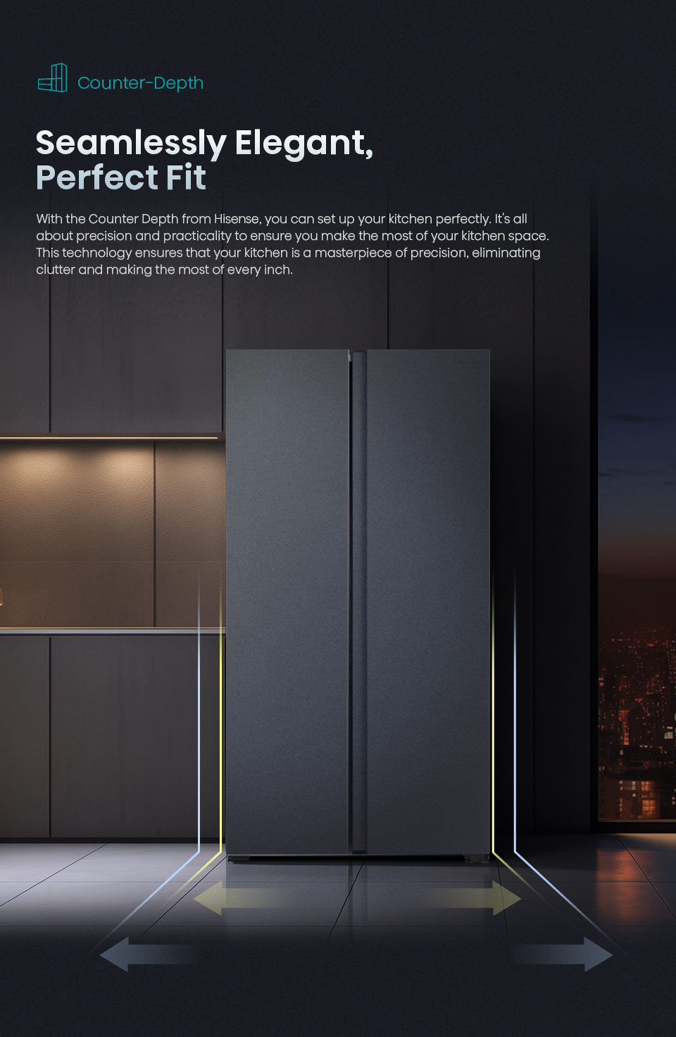 [NEW] Hisense 510L Side By Side 2 Door Inverter Refrigerator / Inverter ...
