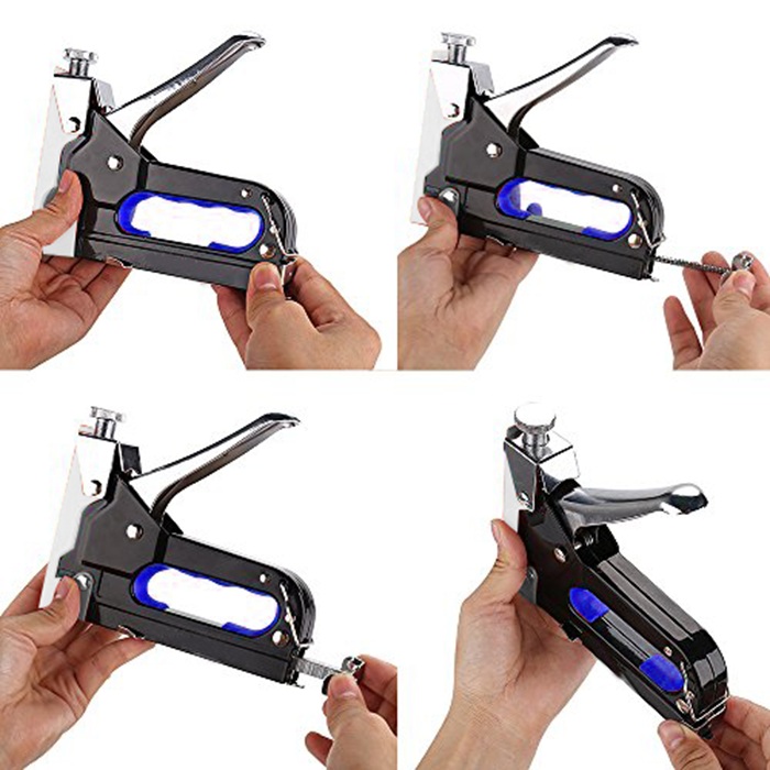 3 Ways Stapler Staple Tool Heavy Duty Chrome U-Shape Nails Stapler ...