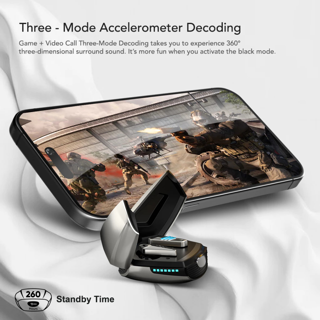 Dmes DE16 Wireless Earbuds Bluetooth 5.3 IPX6 Waterproof 13mm Driver 6H Battery 50ms Low Latency ...