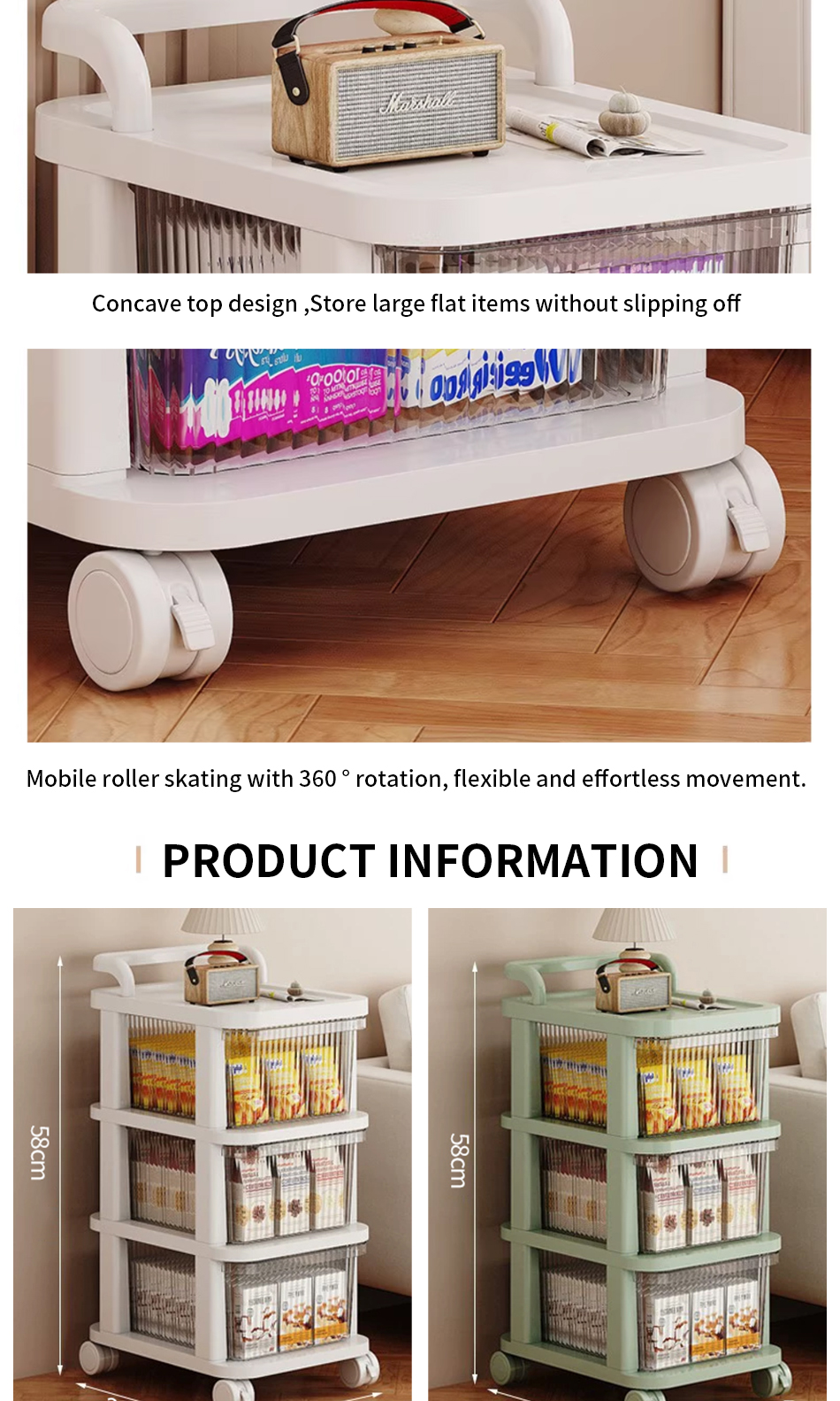 TAVA Trolley Rack Drawer Cabinet Stroller Baby Storage Rack Cabinet ...