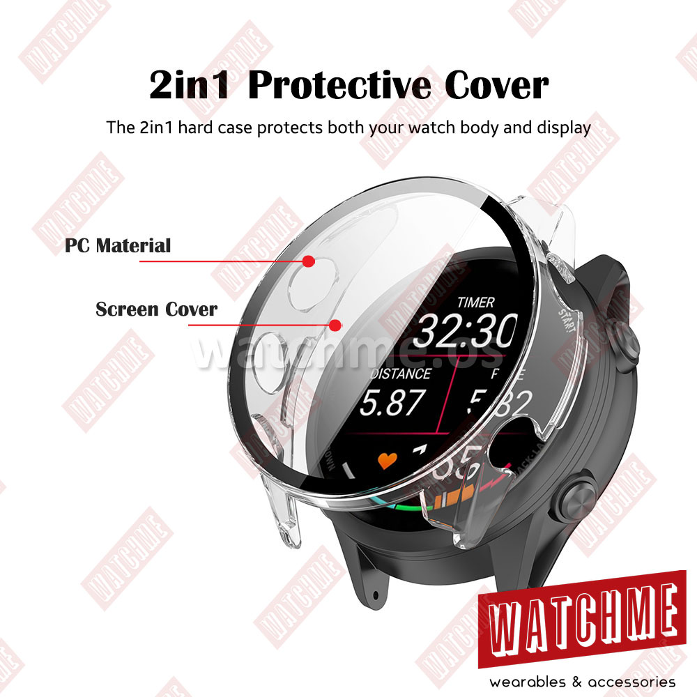 Garmin Forerunner 970, 965 Protector Case, 2in1 Hard Casing With PC ...