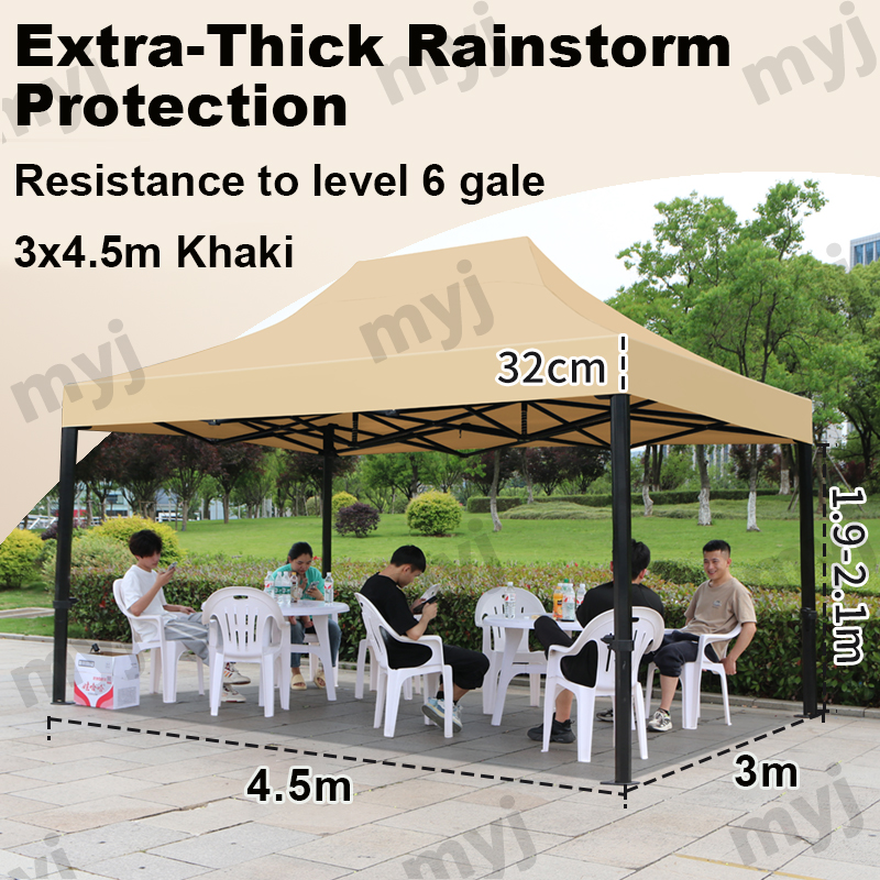 10x20 Canopy Outdoor Waterproof Khemah Niaga Heavy Duty Adjustable ...