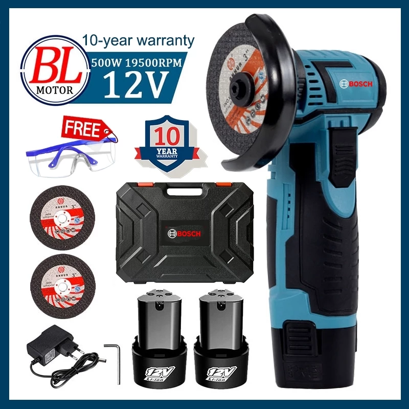 BOSCH Cordless Angle Grinder 12V Rechargeable Grinding Machine Portable ...
