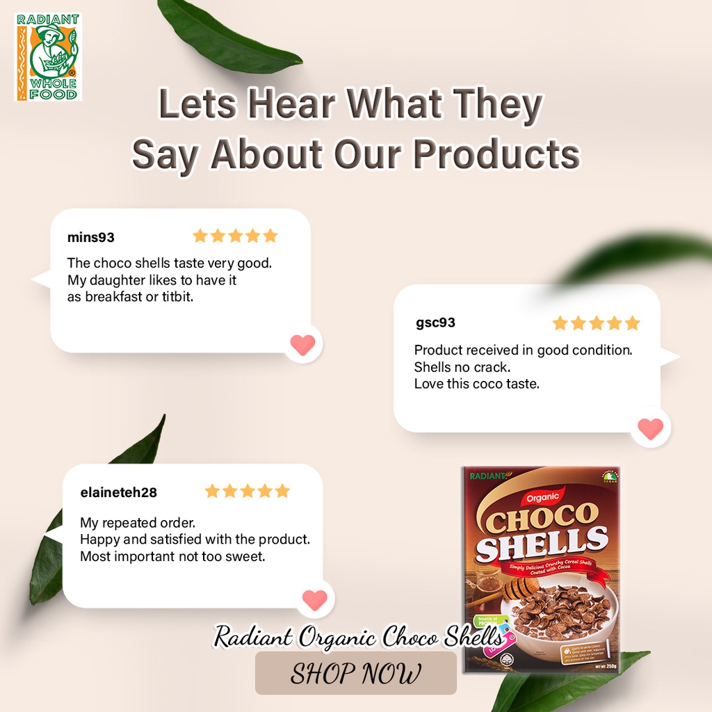 Radiant Organic Choco Shells (250g) | Shopee Malaysia