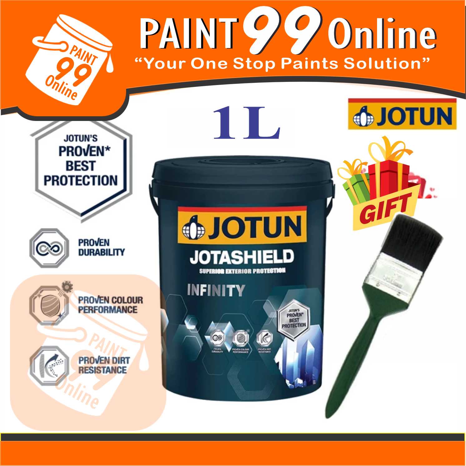 1L Jotun Jotashield Infinity Exterior Paint ( INFINITY EXTERIOR ...