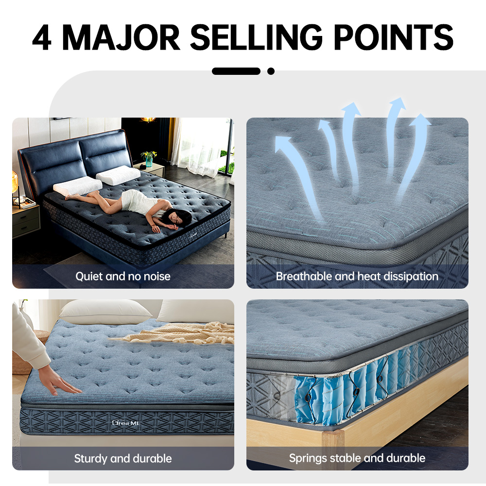 Roll package delivery 26cm latex spring mattress hard sleeping feeling ...