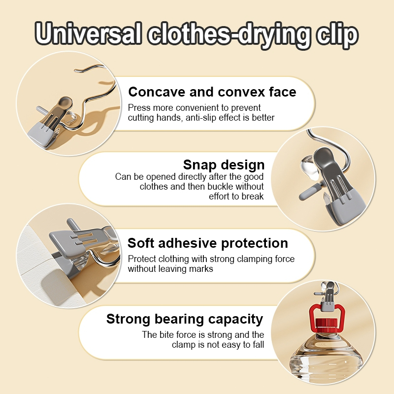 10Pcs Clothes Pegs Laundry Cloth Hanger Pants Hanger Clips Socks ...