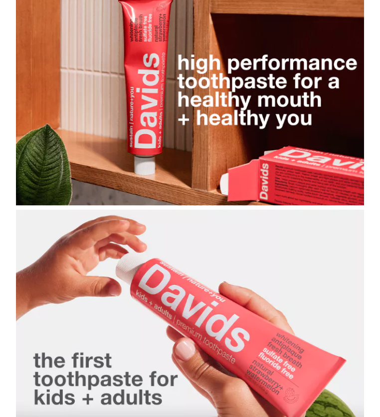 Davids Fluoride Free Nano Hydroxyapatite Premium Toothpaste 149g ...