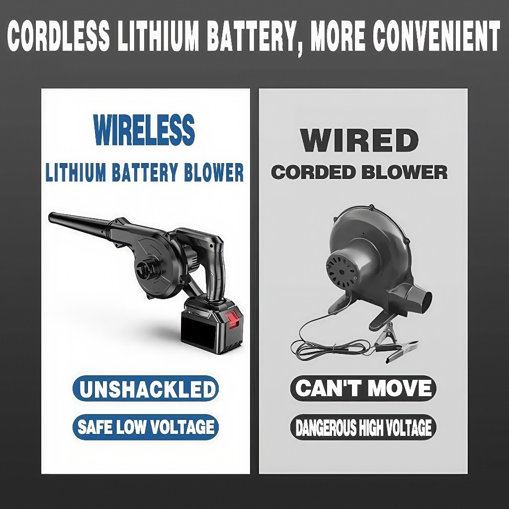 【READY STOCK】2 in 1 Portable Cordless Air Blower Rechargeable Electric ...