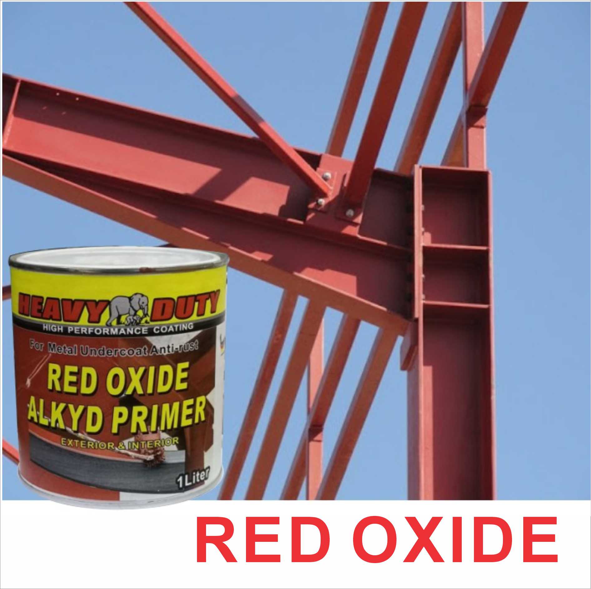 5L ( 5 LITER ) RED OXIDE PRIMER ( HEAVY DUTY COATING ) FOR METAL ...