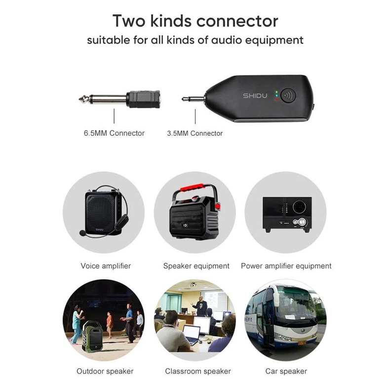 SHIDU™ SD-U8 Wireless Microphone UHF Headset for Teacher Mic Imam ...