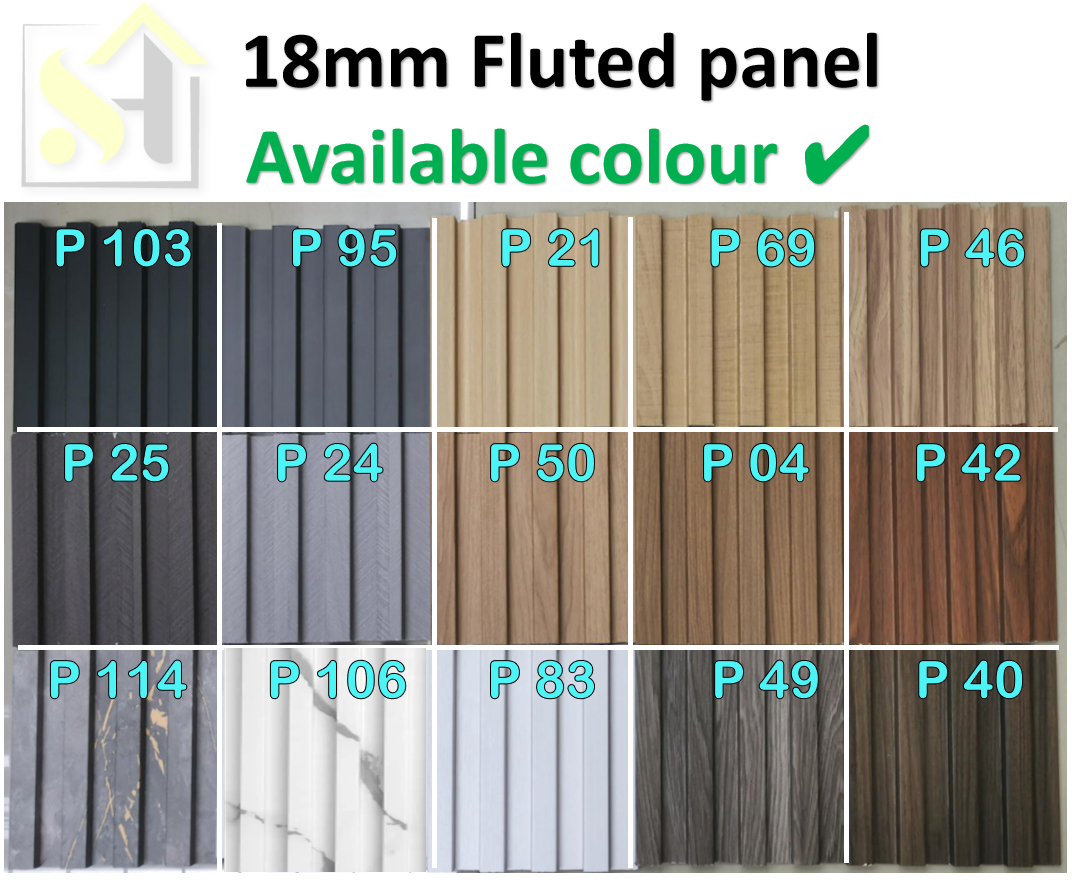 Panel 18mm dan 16 mm dinding bergalur/ Fluted Wall Panel Wood Strip ...