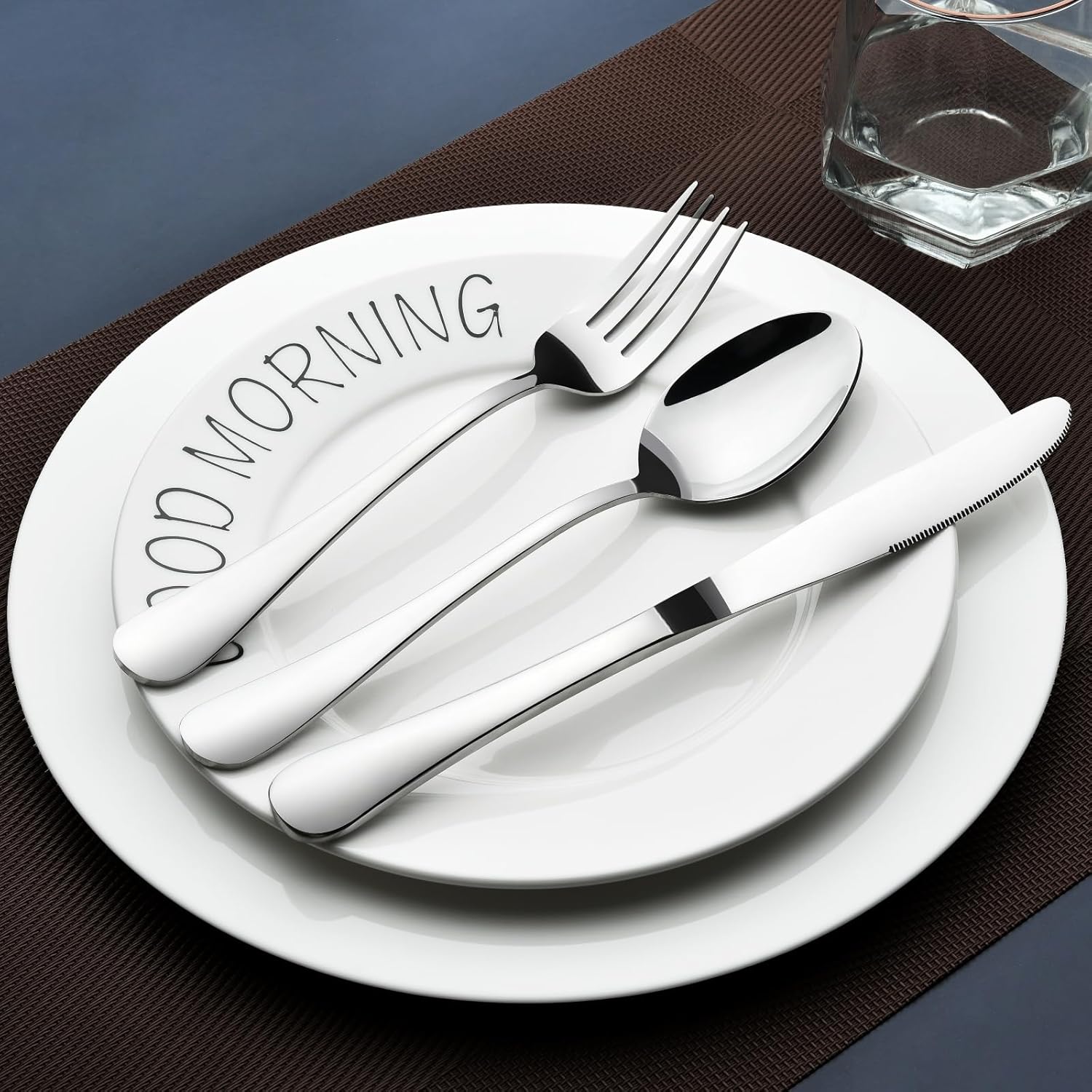 Stainless Steel Spoon Fork Knife Cutlery Set Western Tableware Gift ...