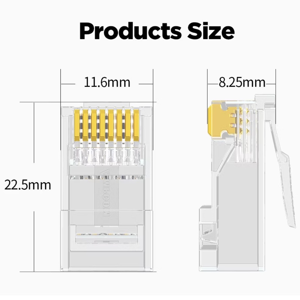 10/100PCS AMP Netconnect RJ45 CAT6 Modular Plug UTP Lan Plug | Tyco ...