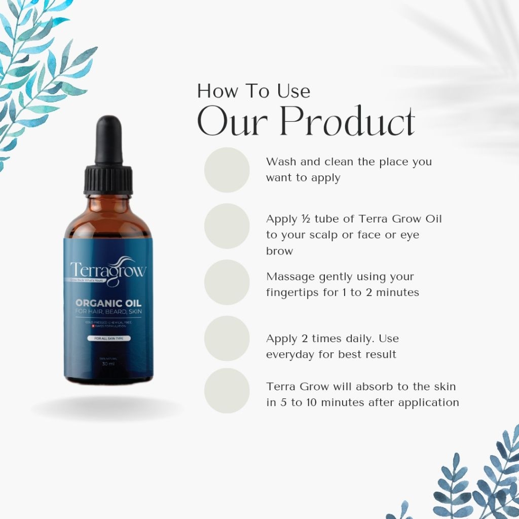 Terra Grow Hair Beard Organic Growth Oil | Shopee Malaysia