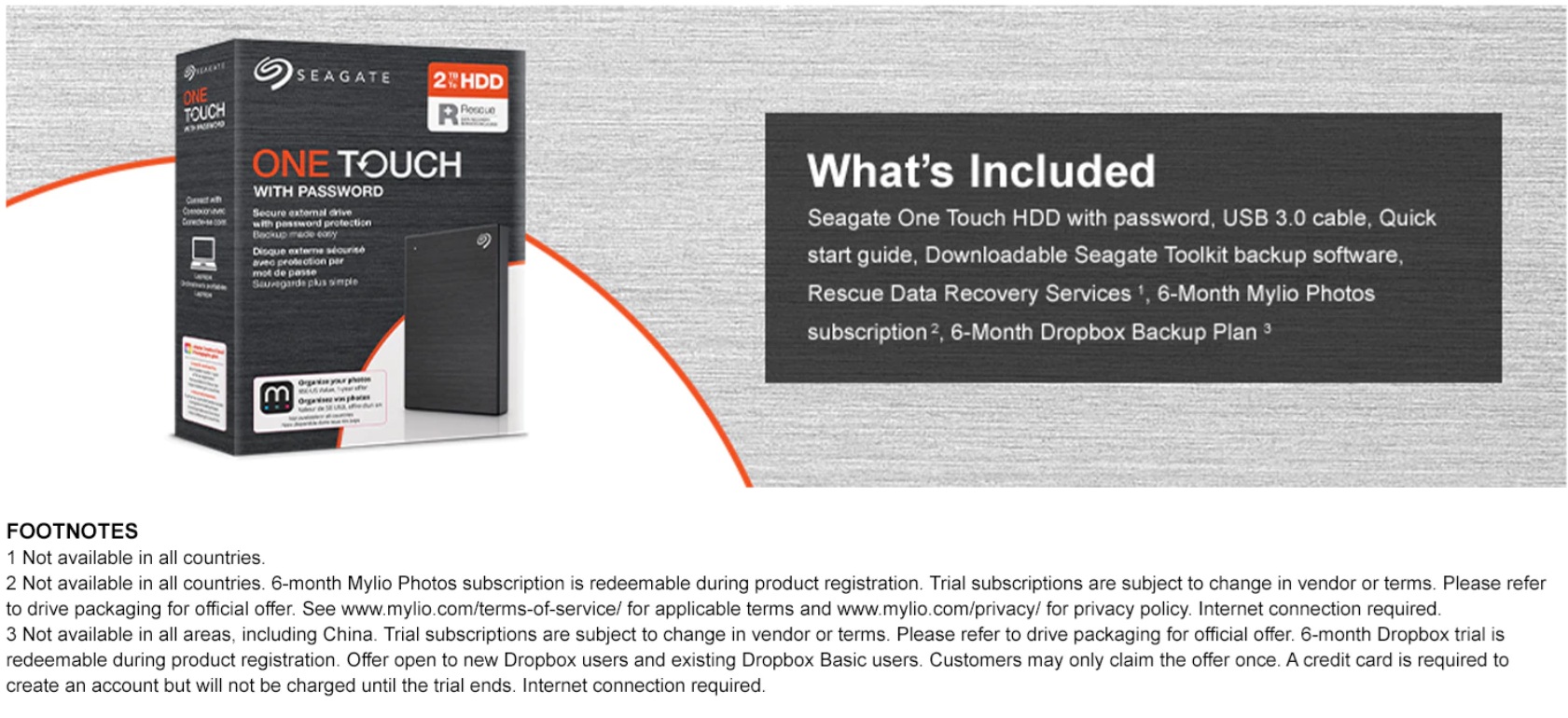 Seagate One Touch External Hard Drive Portable Hard Disk Data Rescue ...