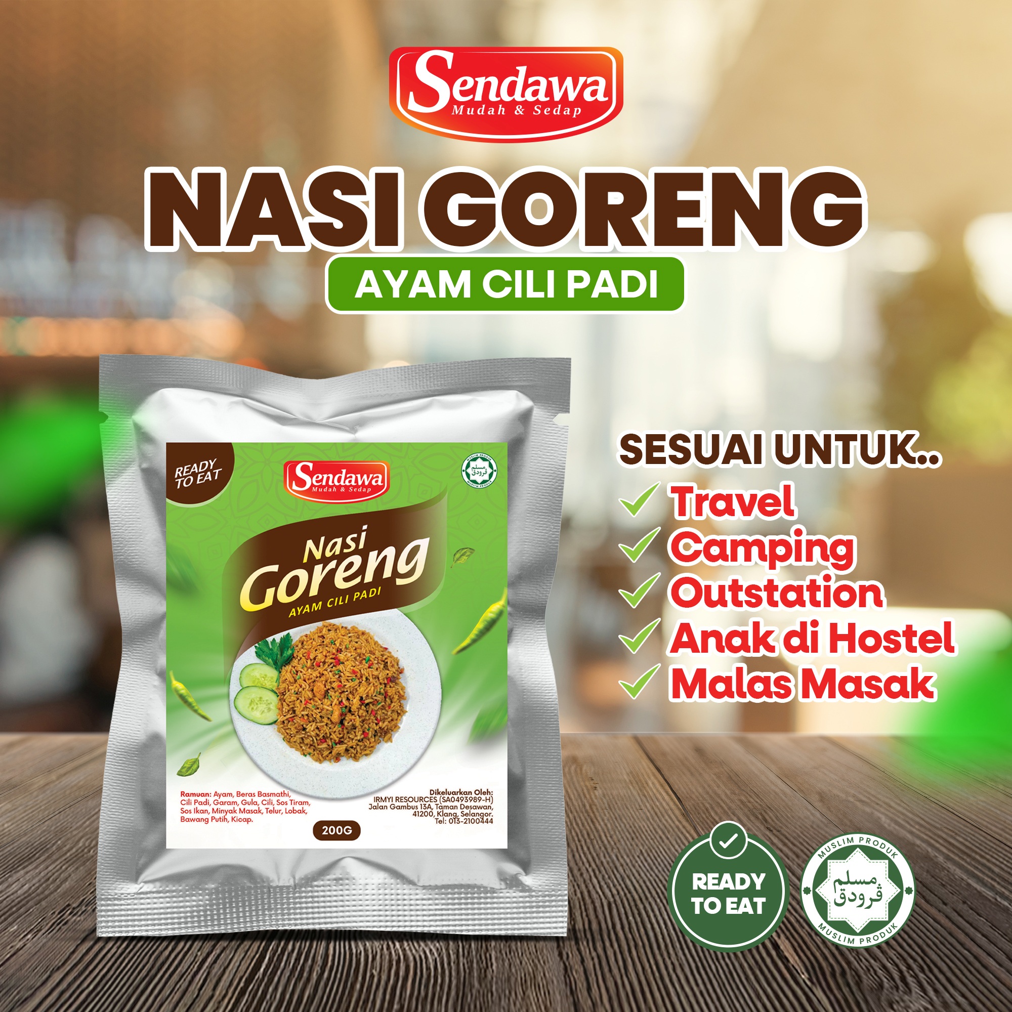 SENDAWA NASI GORENG BELI 5 FREE 1 BERAS BASMATHI READY TO EAT PEDAS ...