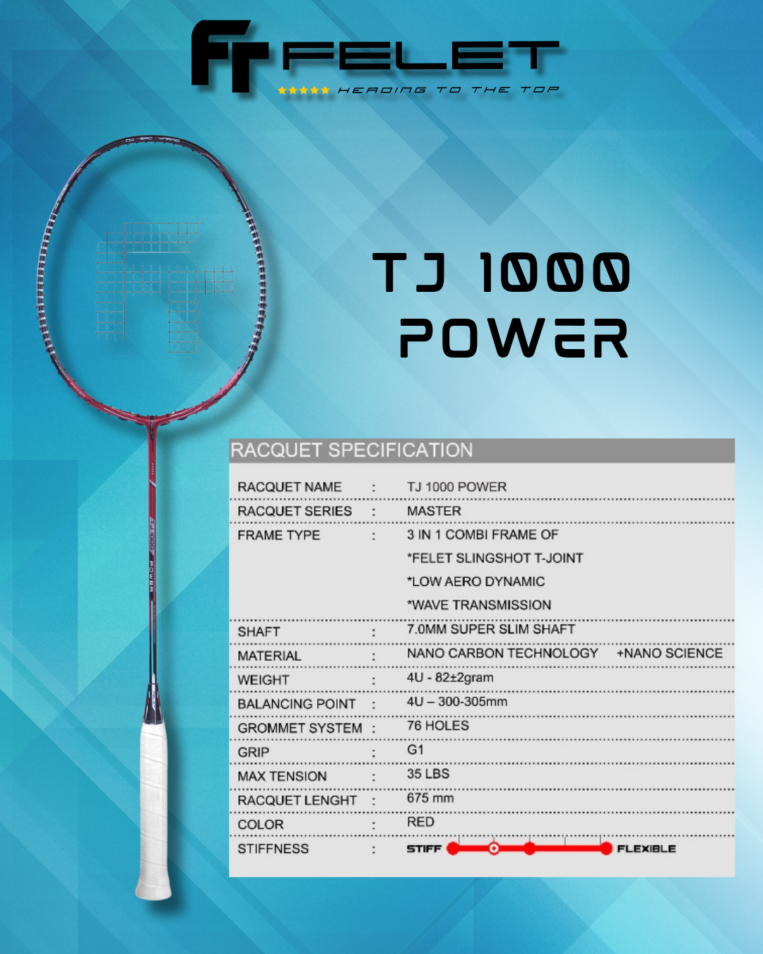 Felet TJ 1000 Power Control Speed Badminton Racket | Shopee Malaysia
