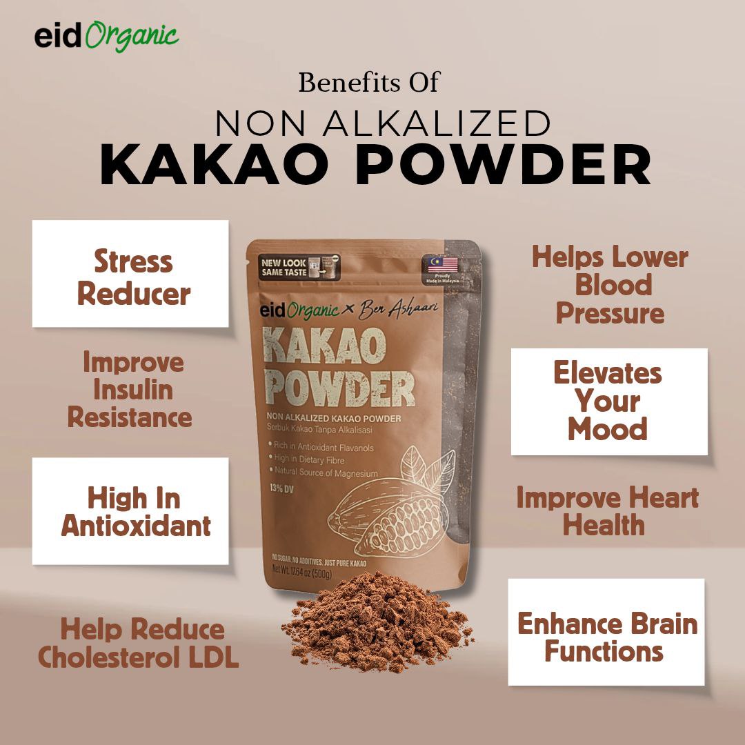 Kakao Powder Non Alkalized / Cacao Powder Non Alkalized by Eid Organic💯 ...