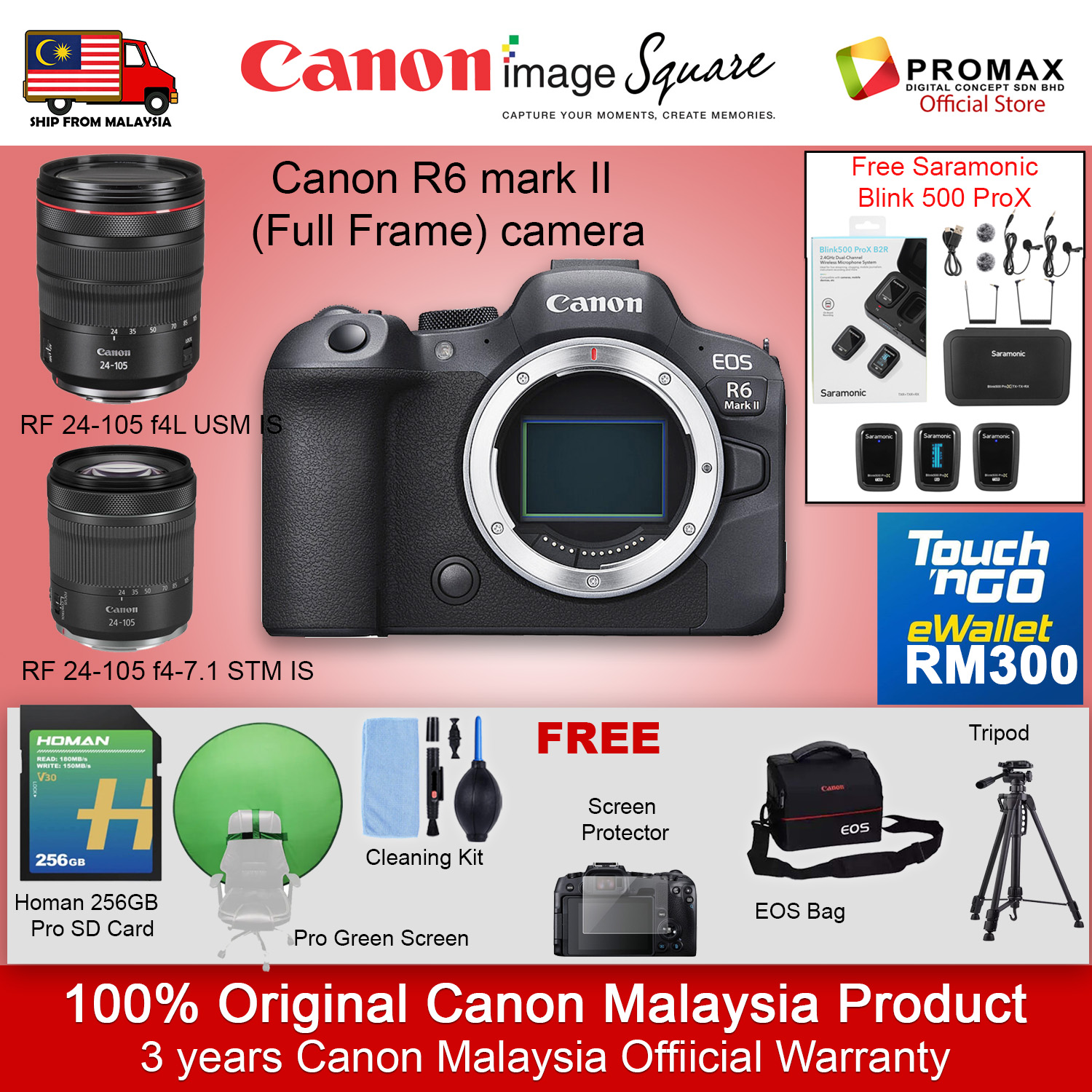 Canon EOS R6 II R6II Full Frame mirrorless camera R6 MKII R6Mk2 RF24 ...