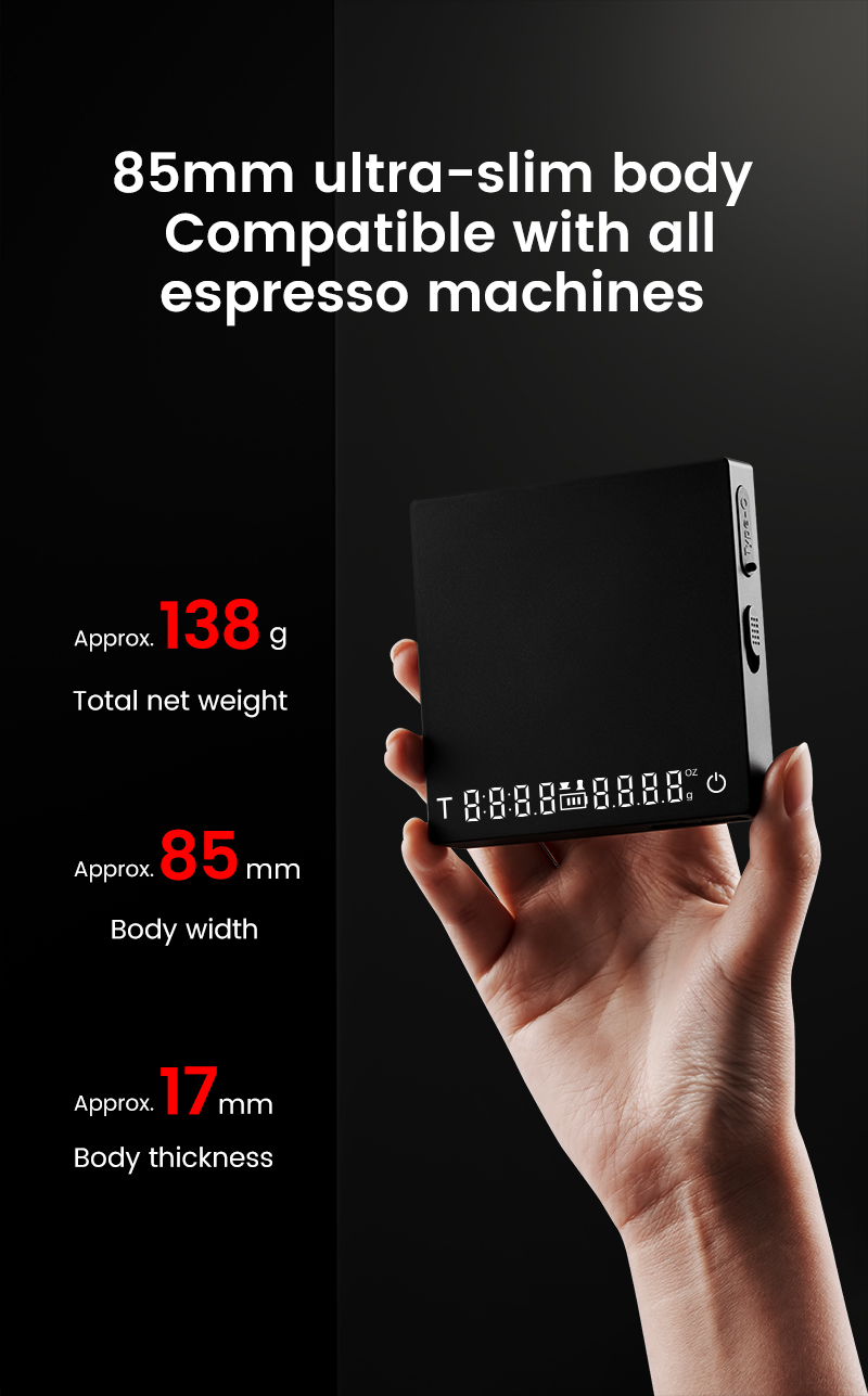 MHW-3BOMBER Cube Coffee Scale 3.0 Micro – Precision Digital Scale with ...