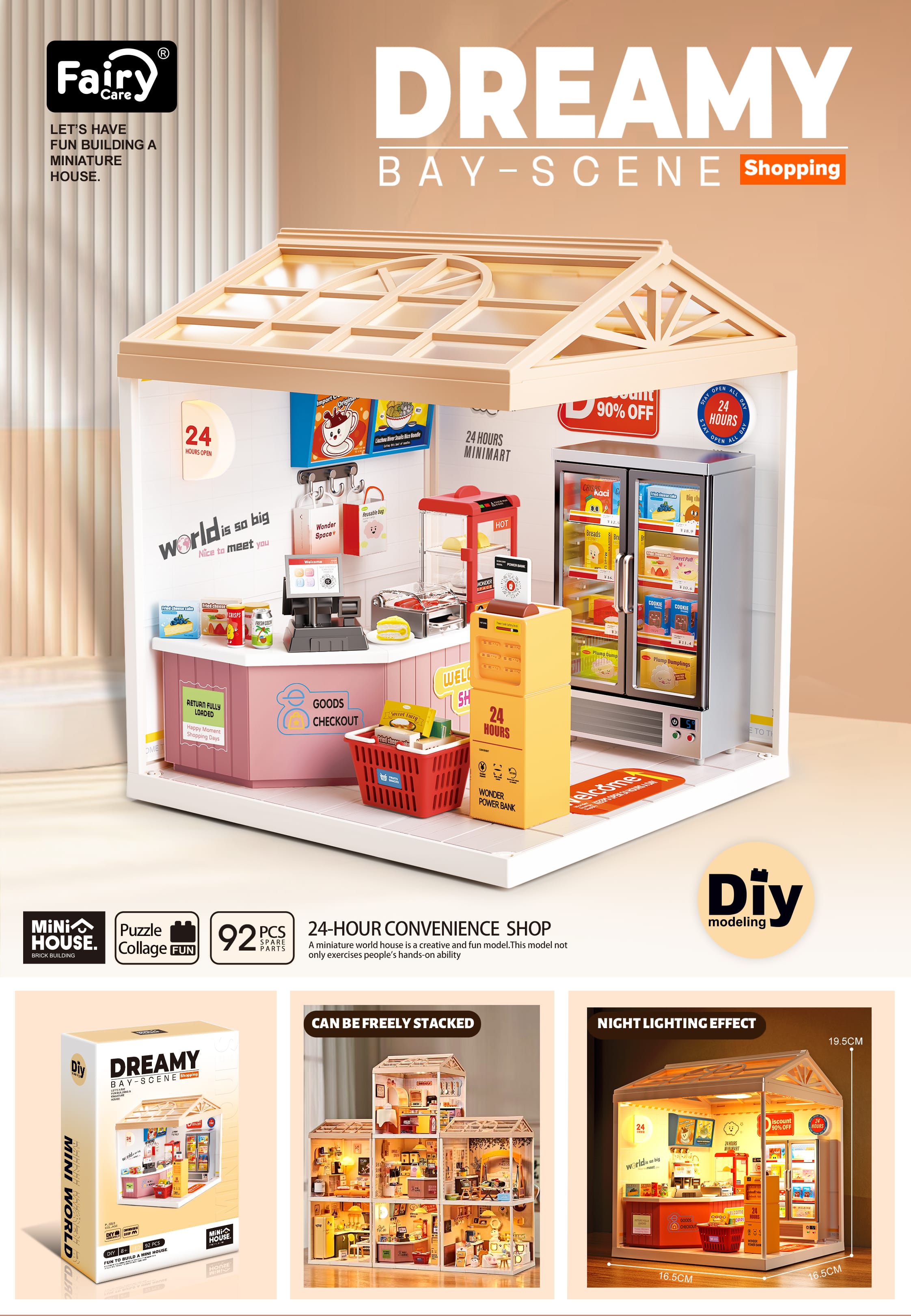 MINI HOUSE 3D DIY Miniature House Dollhouse Kit - Small Town Diary ...