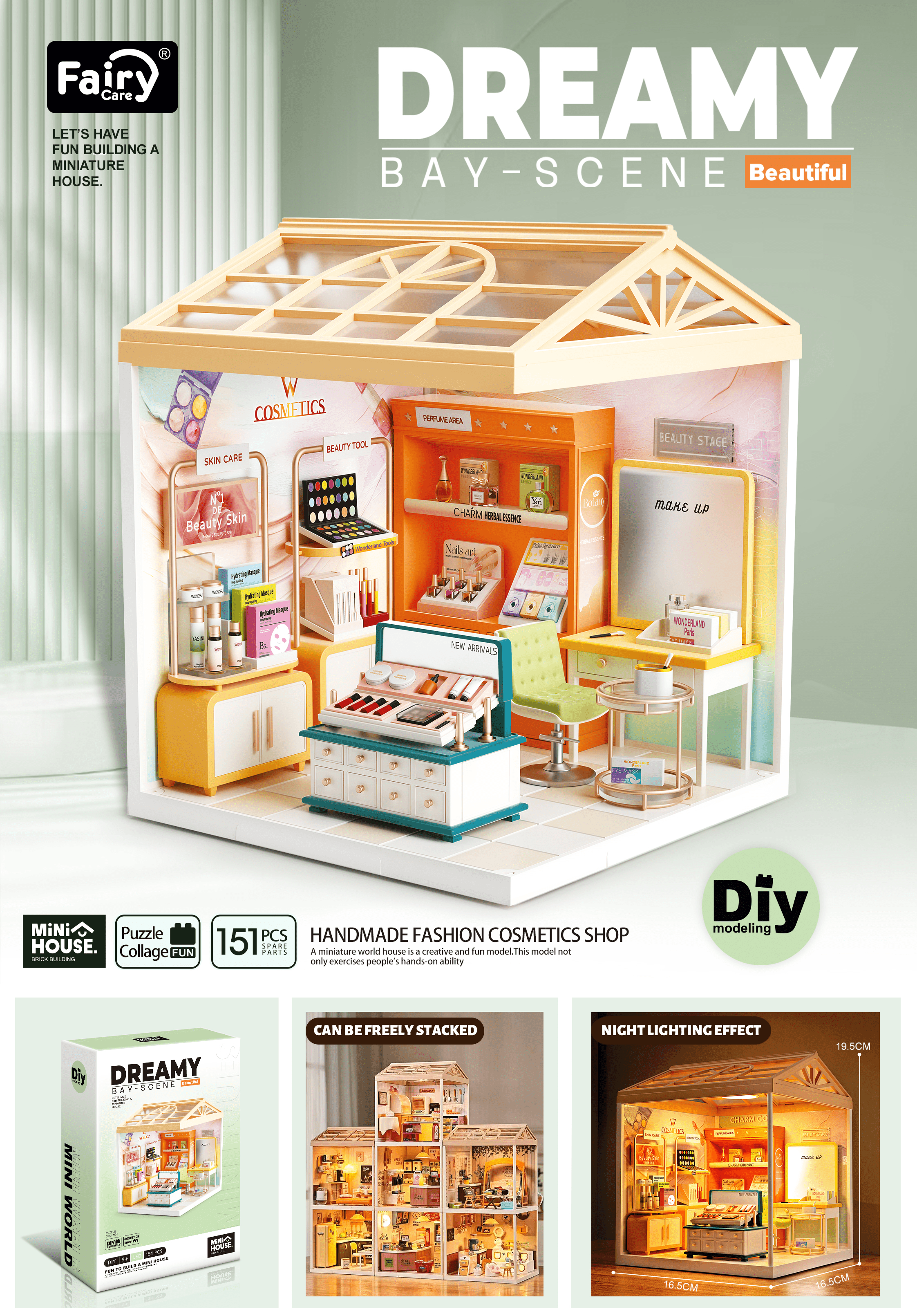 MINI HOUSE 3D DIY Miniature House Dollhouse Kit - Small Town Diary ...