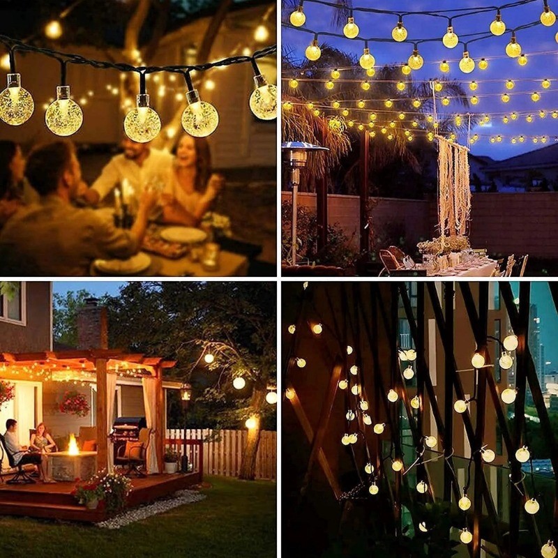 Solar Lamp String Lights Solar Light Solar Crystal Ball Light 50/100 ...